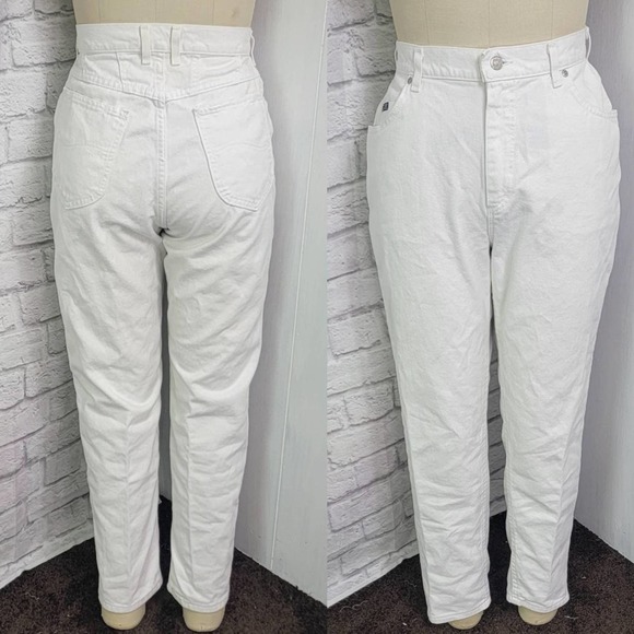 American Vintage | Jeans | 8s White Denim Wash Jeans High Waist Mom ...